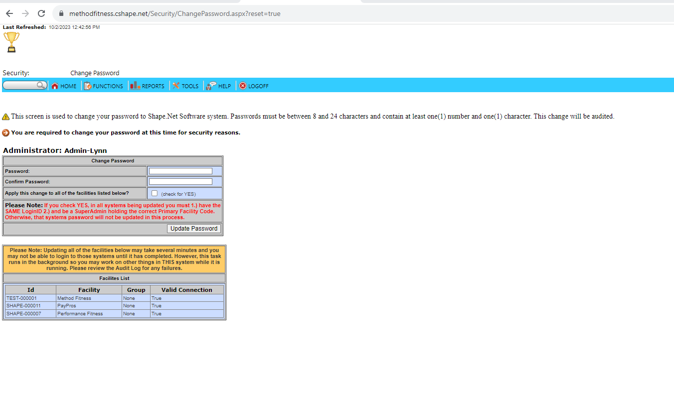 Super User Password - Clients with more than 1 Shape System – ShapeNetSoftware Knowledge Base