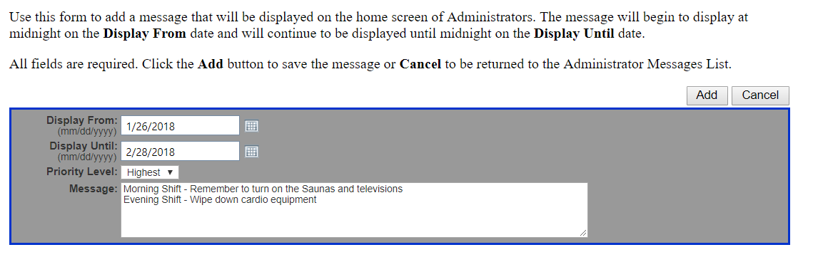 Administrator Messages Broadcast – ShapeNetSoftware Knowledge Base