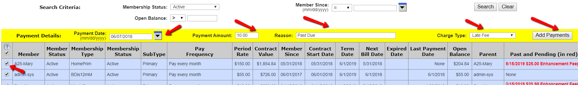 How to add Late Fees to Memberships? – ShapeNetSoftware Knowledge Base