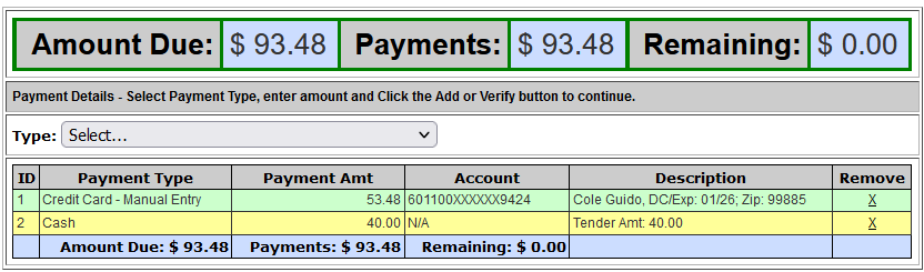 Making a Payment Using Multiple Payment Types – ShapeNetSoftware ...